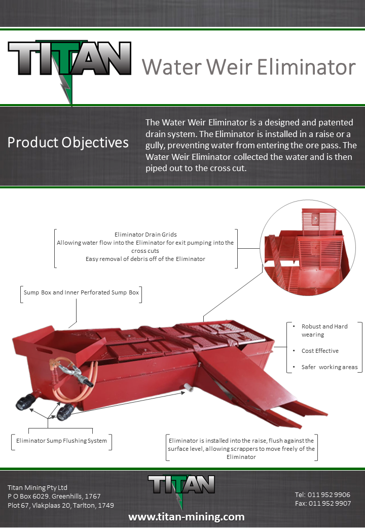 Water Weir Eliminator – Titan Mining